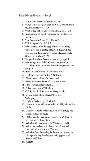 Ultimate MCQ-Food Diet and Health 1 - The ultimate MCQ: Meat Questions ...