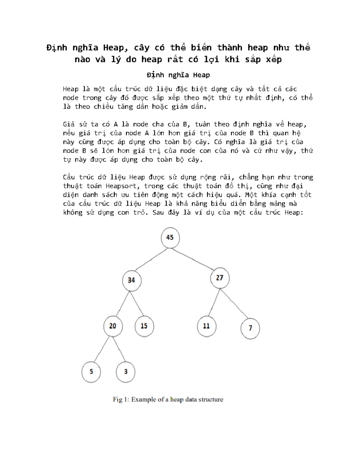 TRR - trr - Đ nh nghĩa Heap, cây có th bi n thành heap nh thịểếưế nào và lý do heap r t có l i ...