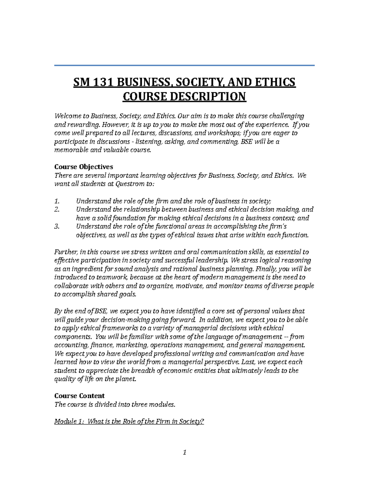 SM+131+Course+Description+2016 - SM 131 BUSINESS, SOCIETY, AND ETHICS ...