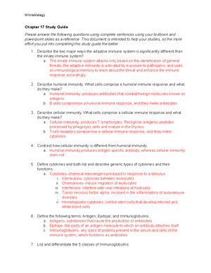 Chapter 20 Study Guide - Chapter 20 Study Guide Please answer the ...