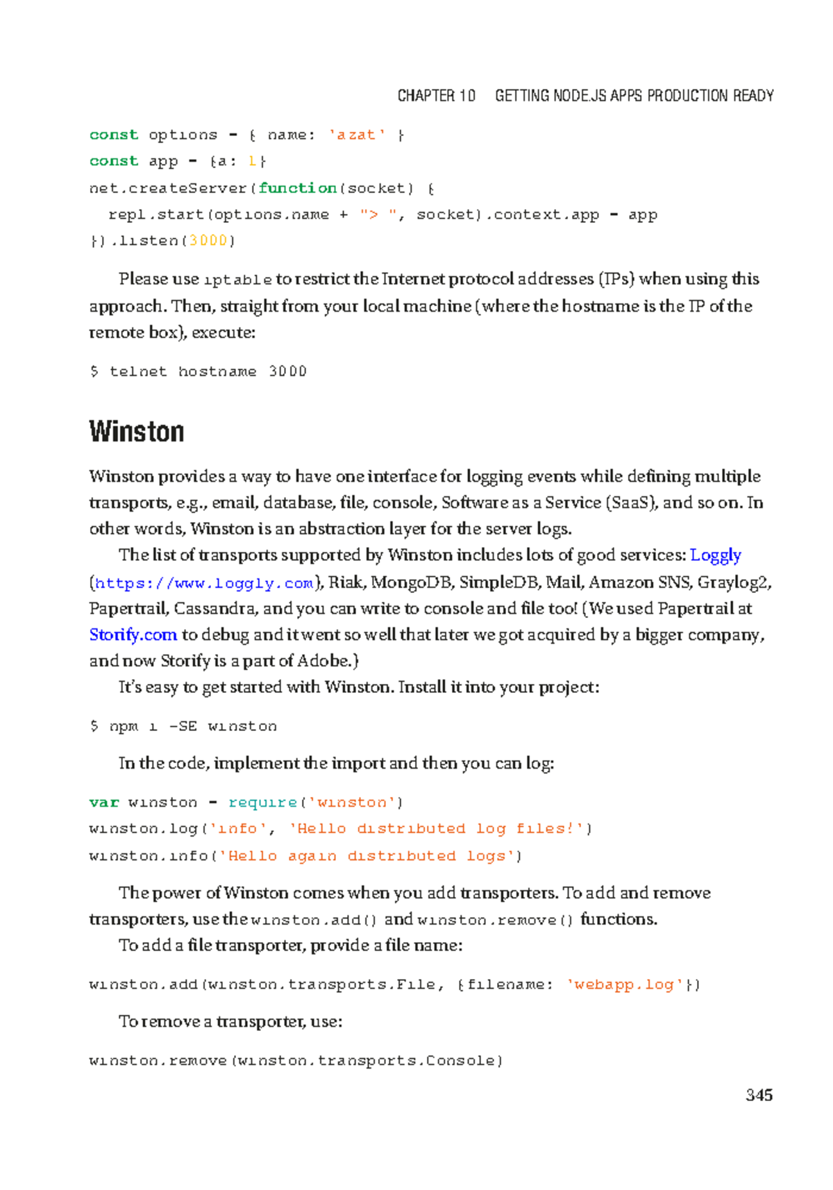 Practical Node Js 73 Const Options { Name Azat } Const App {a 1 } Net Function Socket