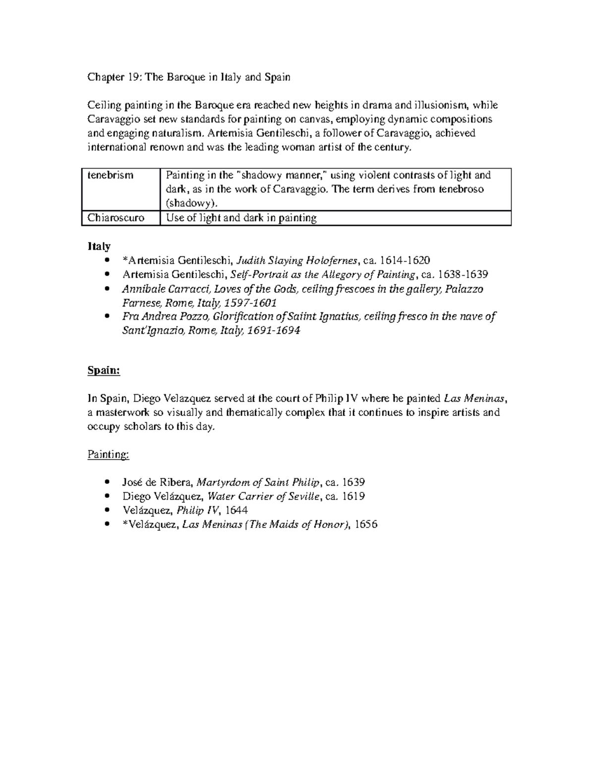 Chapter 19 Lecture 2 - Professor Godbey - Chapter 19: The Baroque in ...