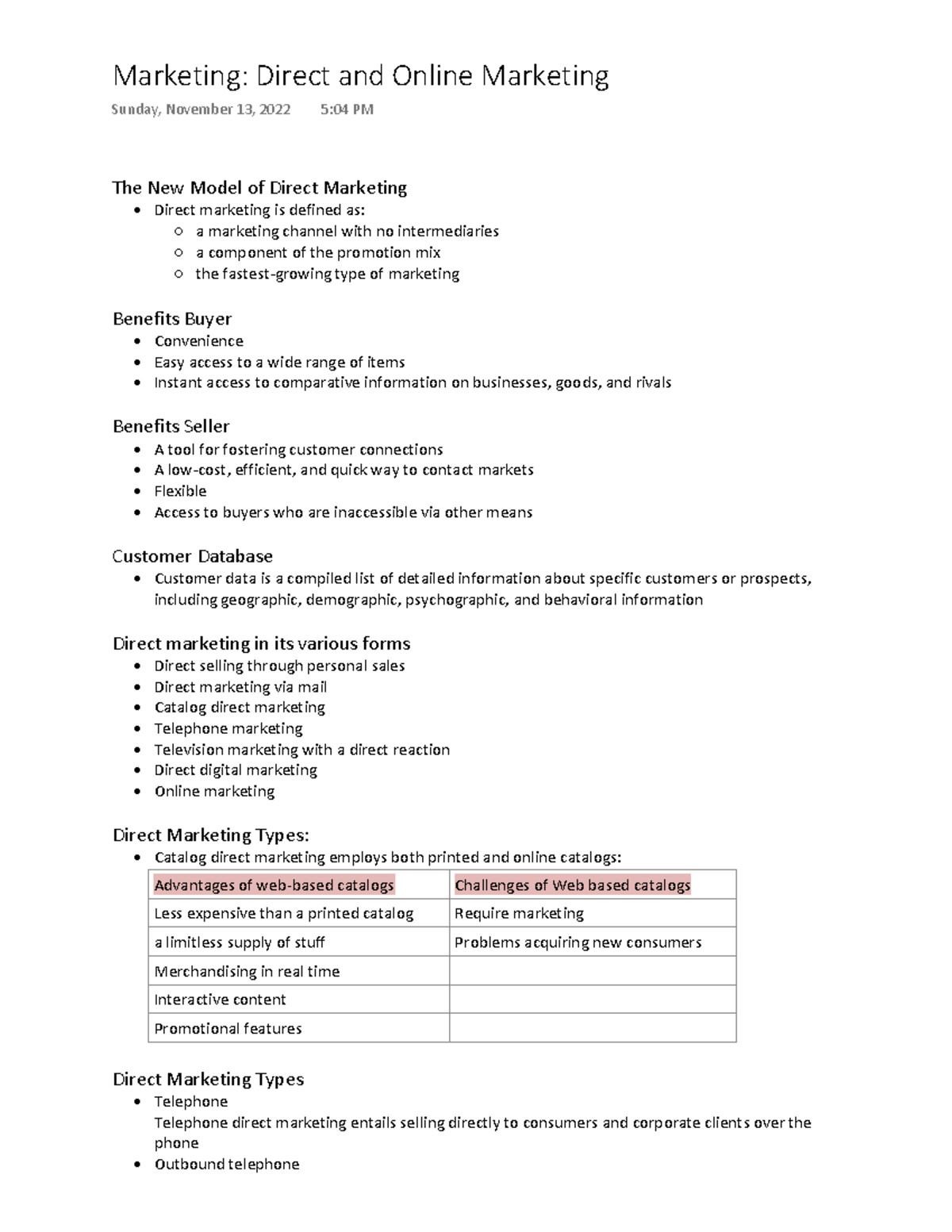 MKT401-Direct and Online Marketing - The New Model of Direct Marketing ...