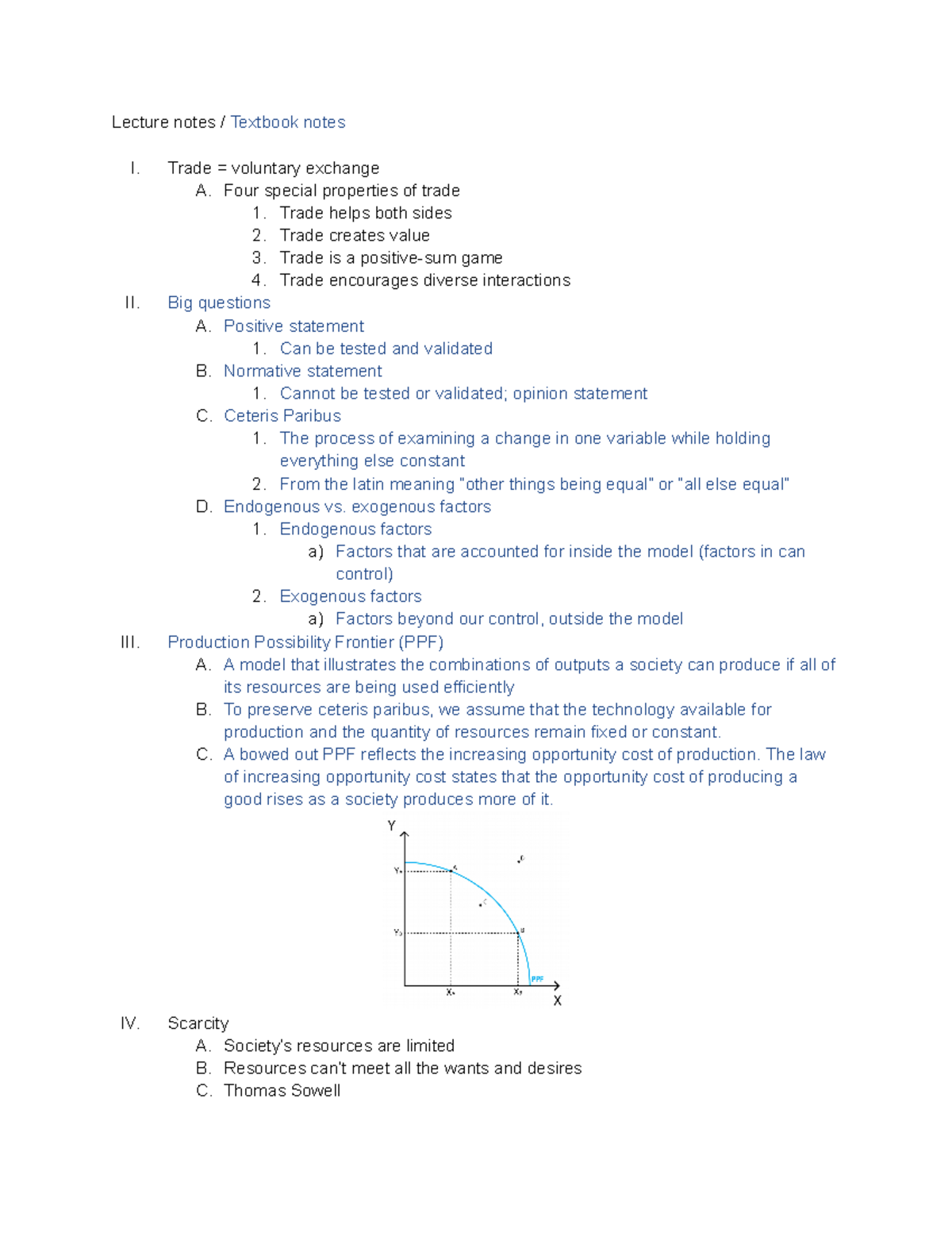 Chapter 1-2 Notes (Trade) - Lecture notes / Textbook notes I. Trade ...