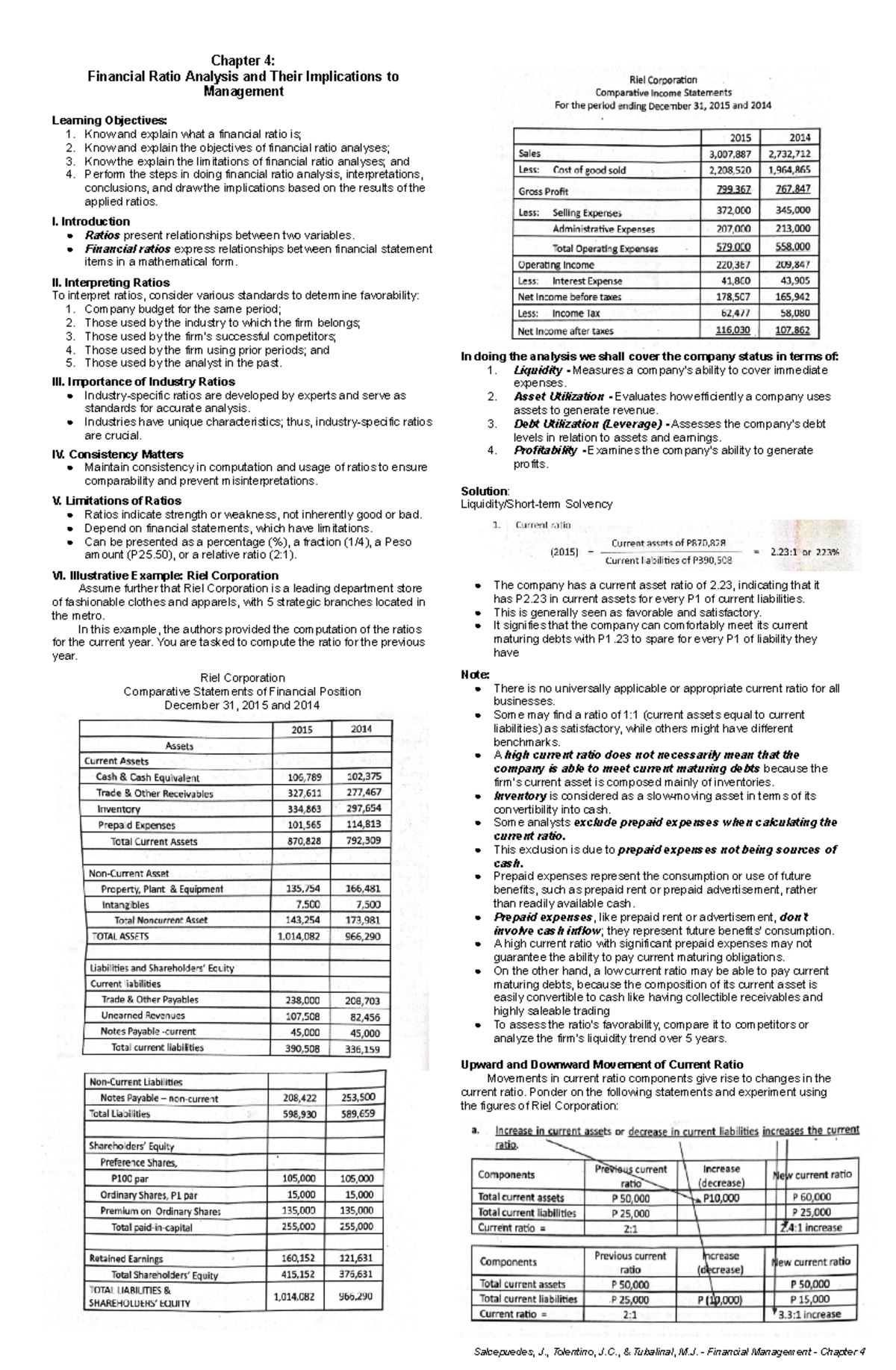 Chapter 4 Handouts-2 - Handouts for financial management - Chapter 4 ...