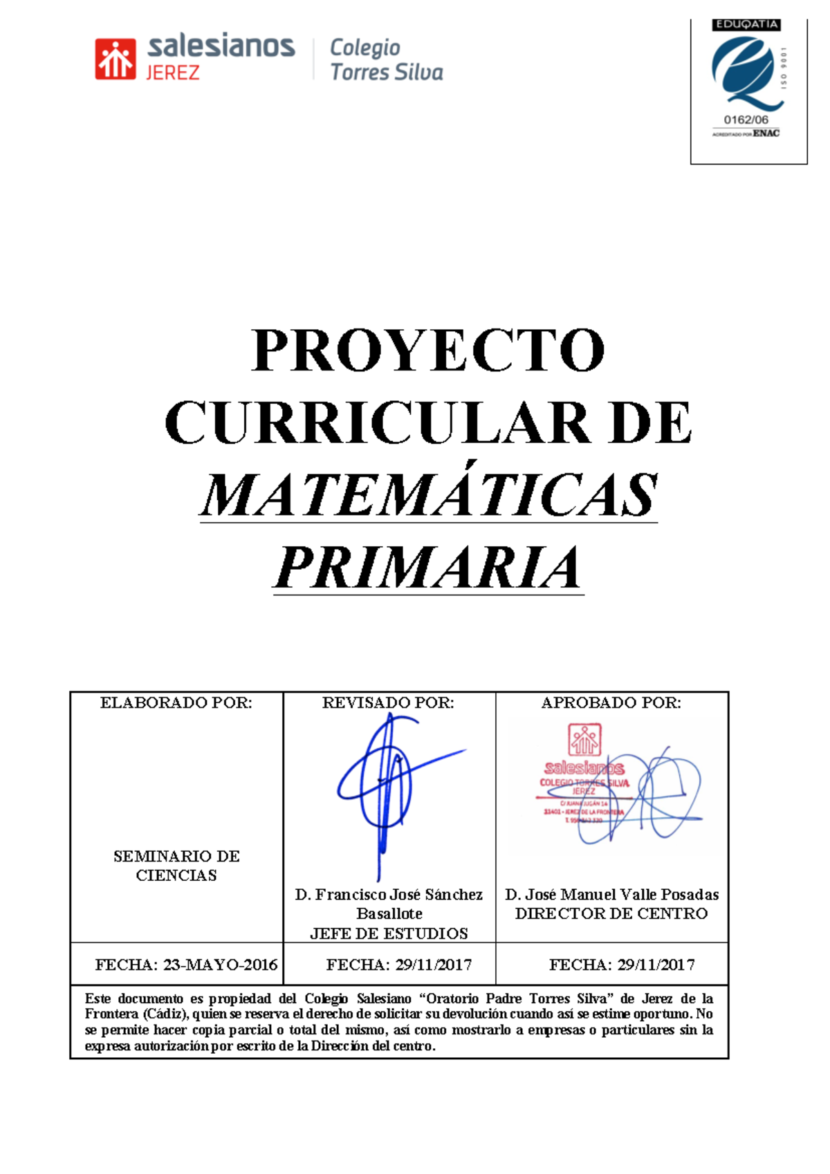 Curriculo - PROYECTO CURRICULAR DE MATEMÁTICAS PRIMARIA - PROYECTO ...