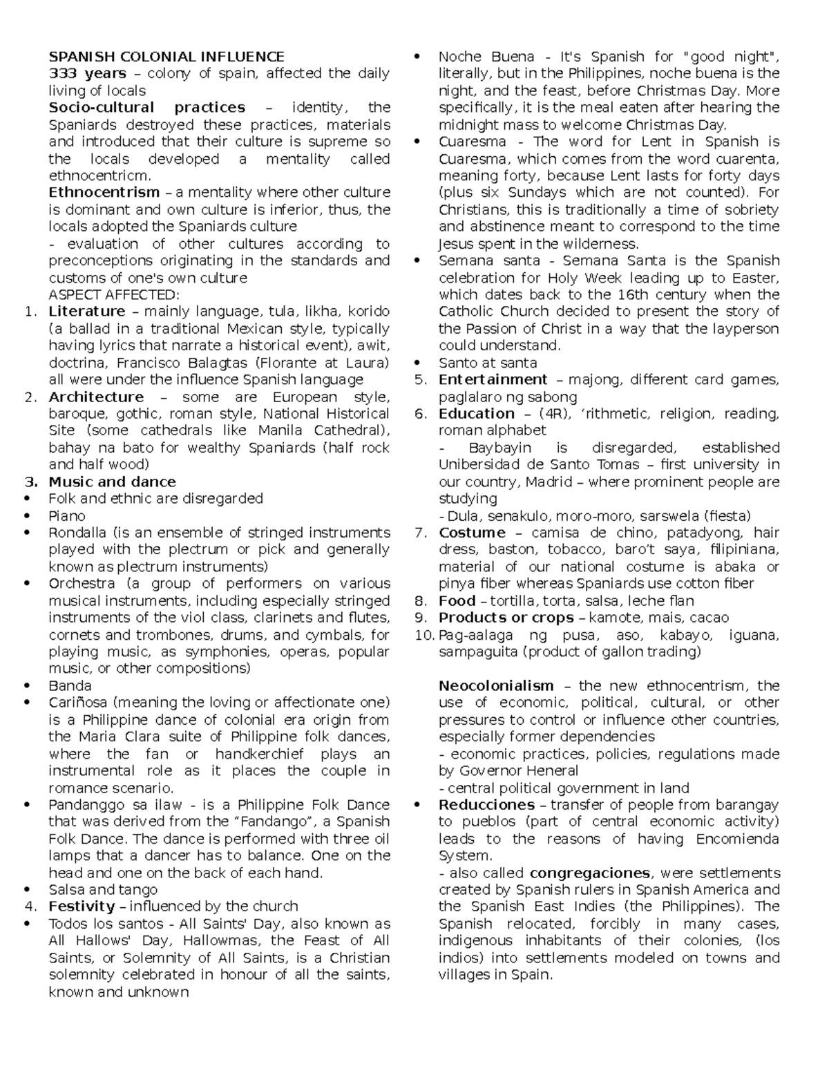 Spanish Colonial Influence - SPANISH COLONIAL INFLUENCE 333 years ...