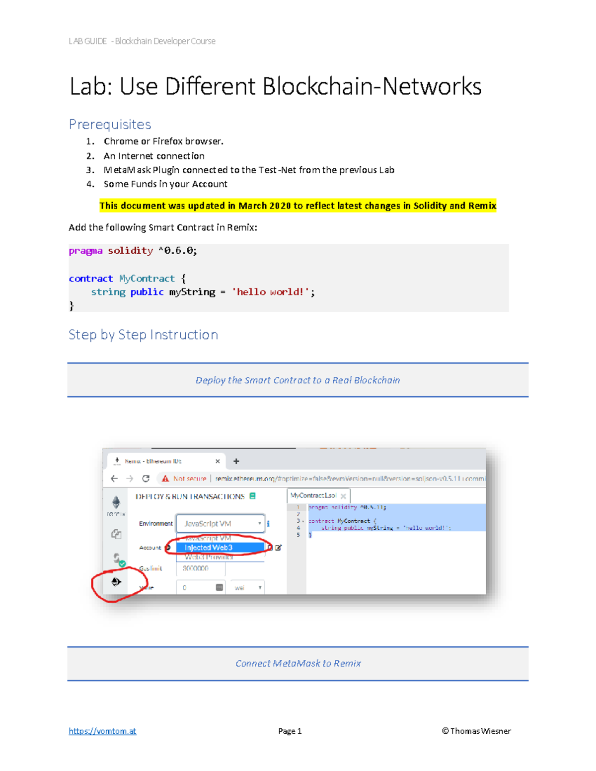 6. Assignment Deploy Smart Contracts into Ganache-MGN-original - Lab: Use Different - Studocu