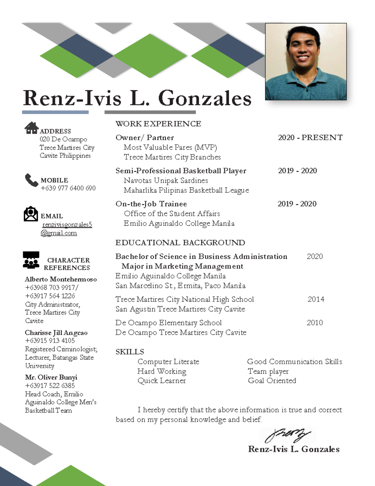 Modern Resume Practice Sample 2021 2022 personal Criminology Studocu