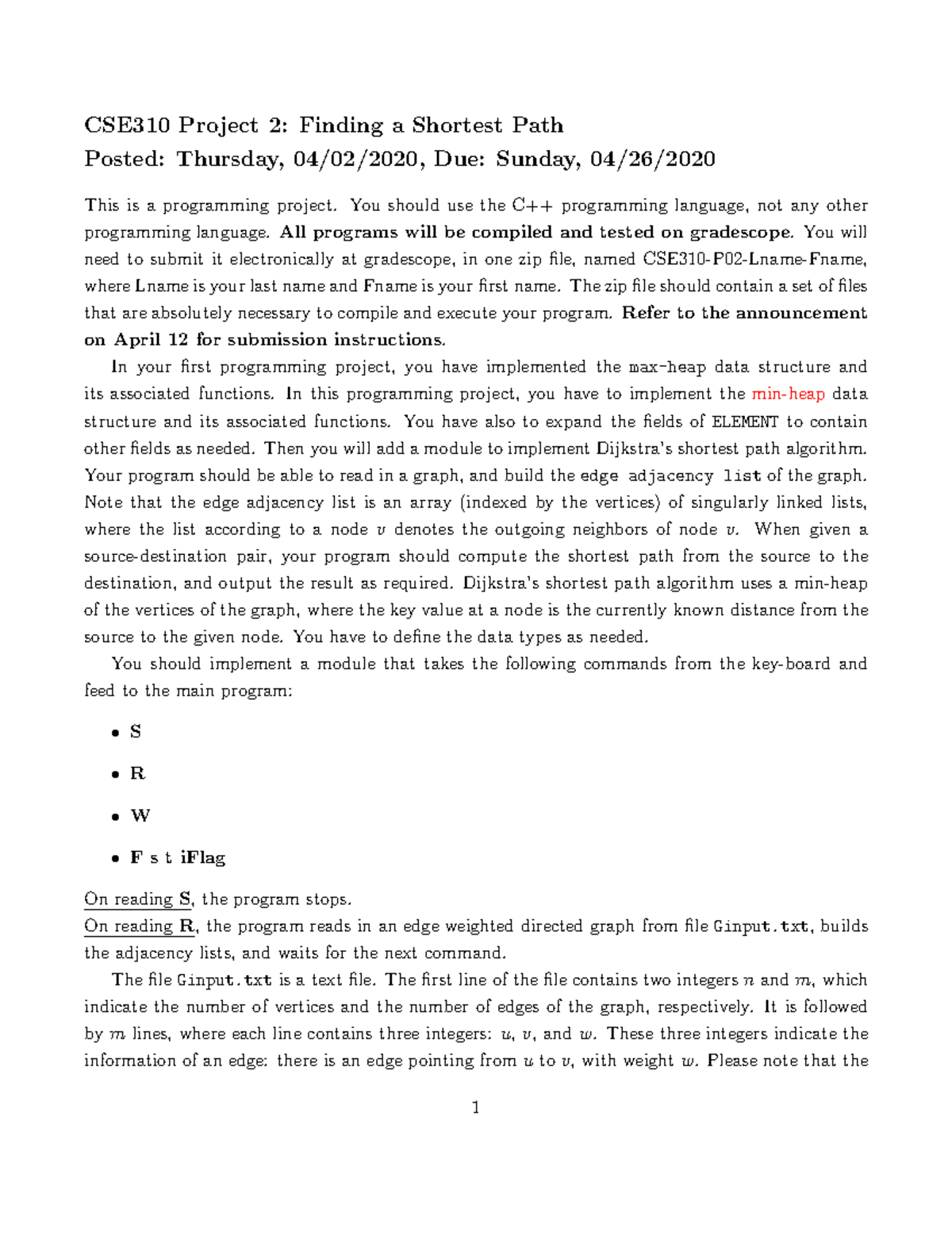 CSE310-P02-updated - CSE310-P02-updated - CSE310 Project 2: Finding a ...