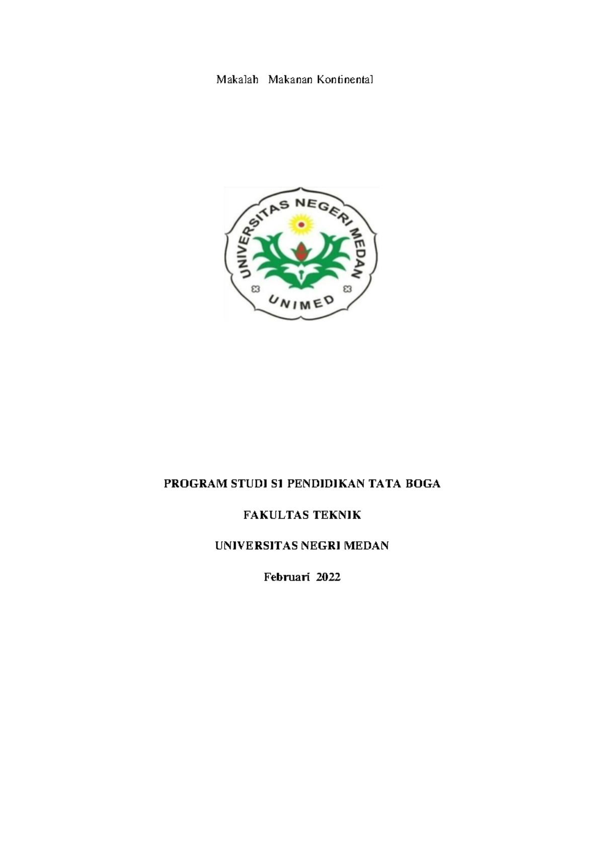 Makalah Makanan Kontinental - Makalah Makanan Kontinental PROGRAM STUDI ...