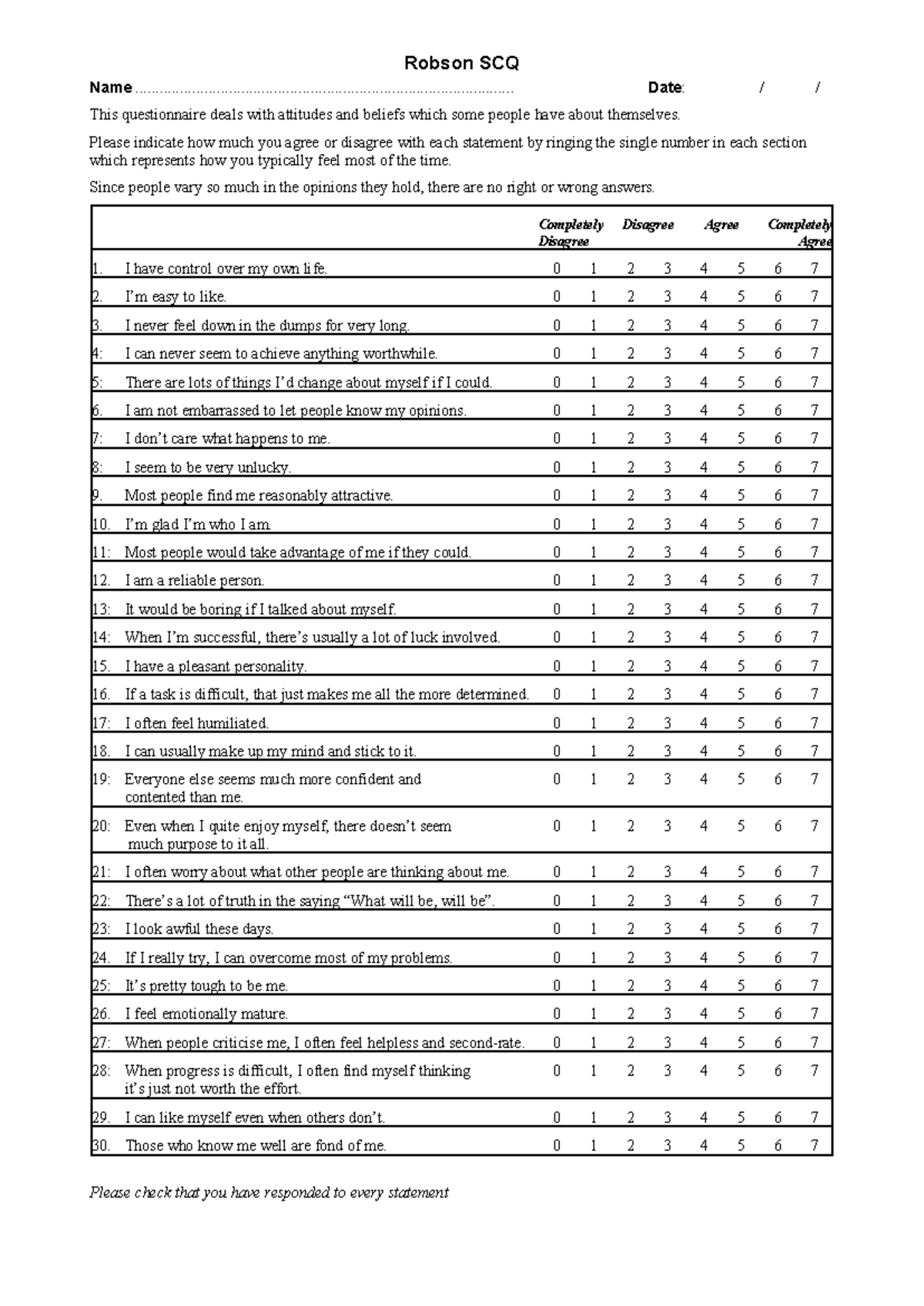 Robson-Self-Concept-Questionnaire-and-norms - Robson SCQ Name - Studocu