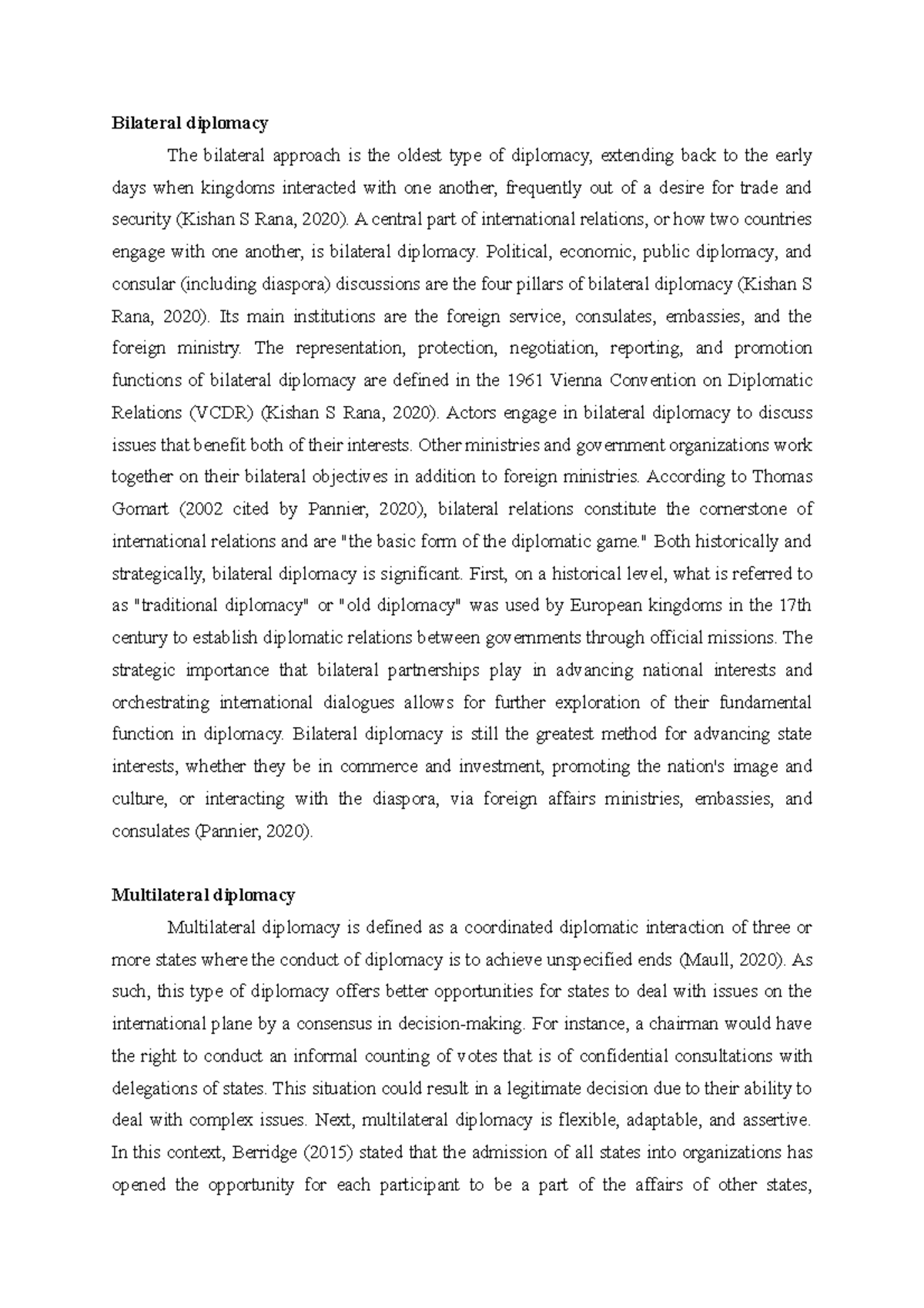 Bilateral diplomacy - A central part of international relations, or how ...