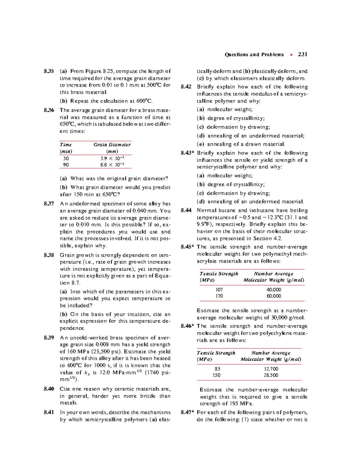 Fundamentals of Materials Science and Engineering 5th ed-26 - Questions ...