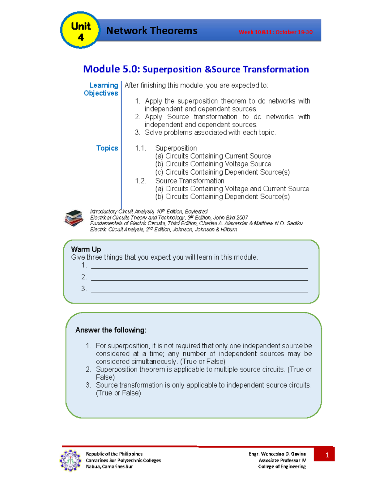 Module 5 - rwedhwsttj - Republic of the Philippines Camarines Sur ...