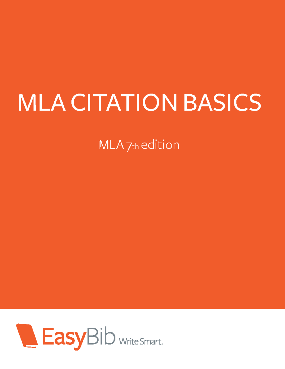 MLA Citation Basics 7th Edition EBook - College English - University of ...