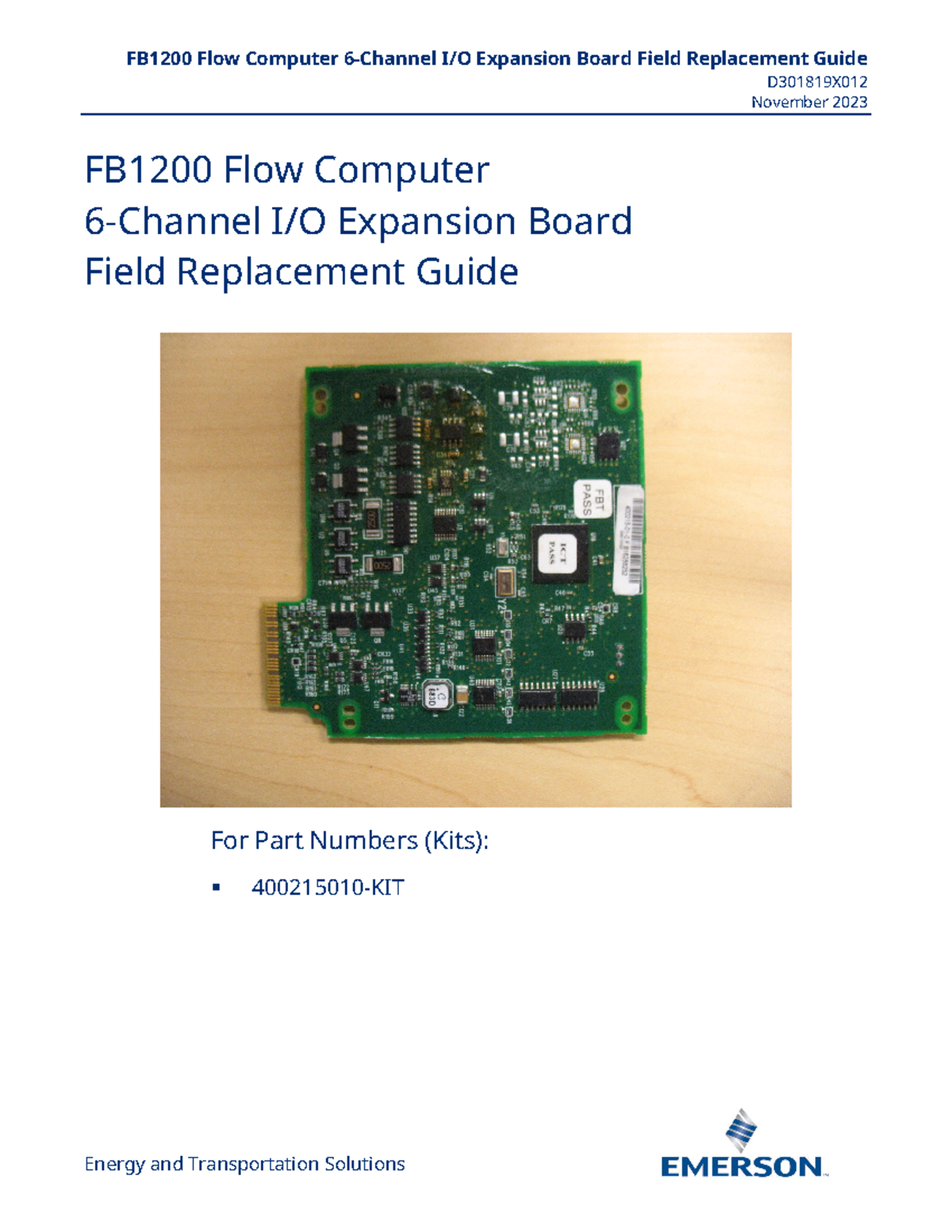 Fb1200 flow computer 6 channel expansion i o board field replacement ...