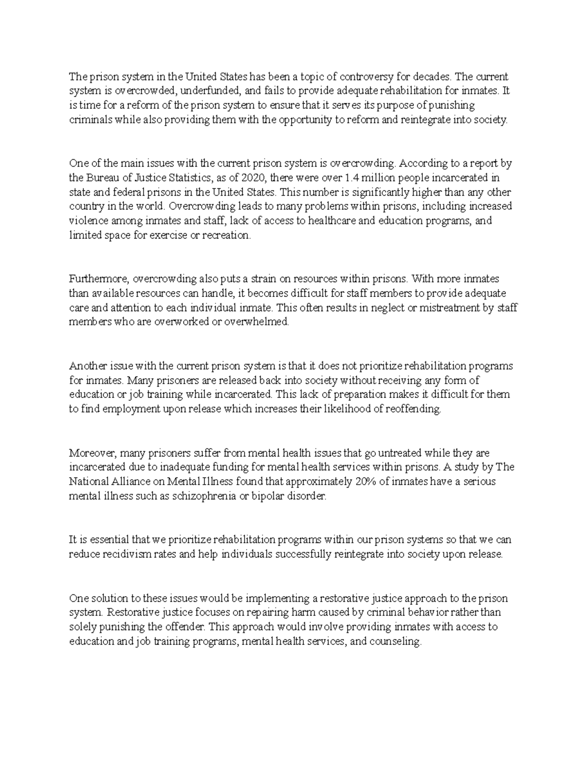 The prison system in the United States has been a topic of controversy ...