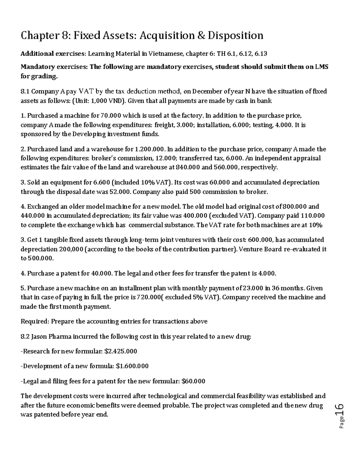 FA1 Exercises 2020 chapter 89 - Page 16 Chapter 8: Fixed Assets ...