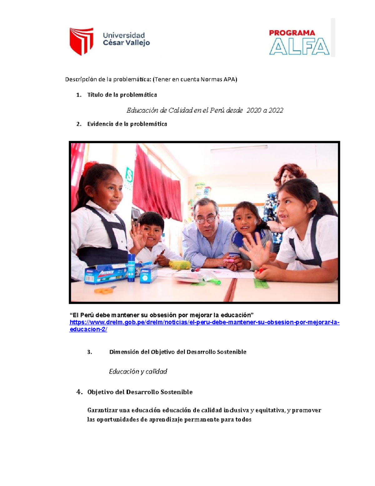 Ejemplo Descripcion DE LA Problemática - Descripción de la problemática ...