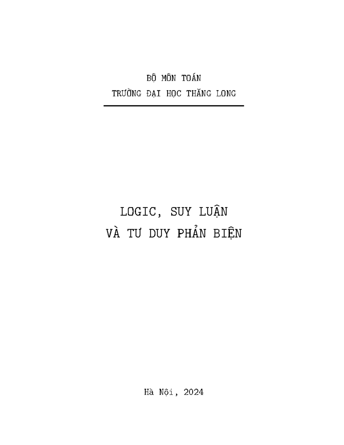 MA100 Bai Tap Chuong 2 - Tổng bài tập chương 2 - B!MÔN TOÁN TR"#NG$%I H&C TH’NG LONG LOGIC ...
