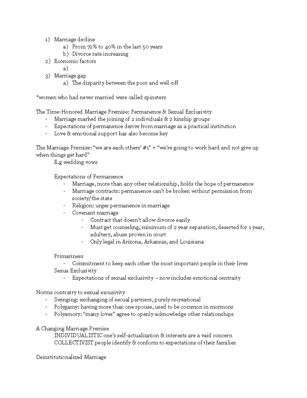 FAD CH 7 marriage - In-class notes on Chapter 7 from Prof. Mckiernan's ...