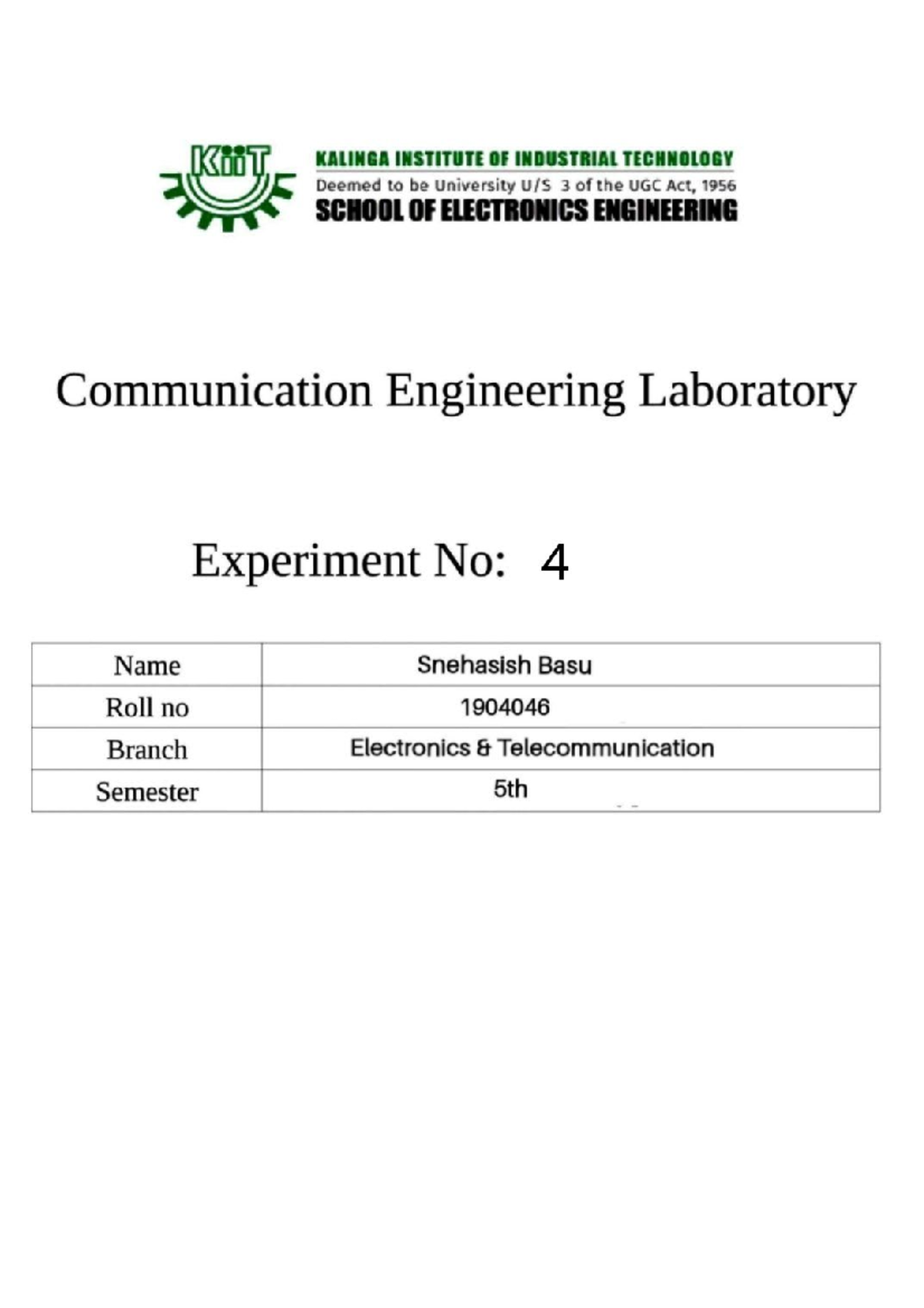 4 - Lecture notes 4 - Comm Engg Lab - Studocu