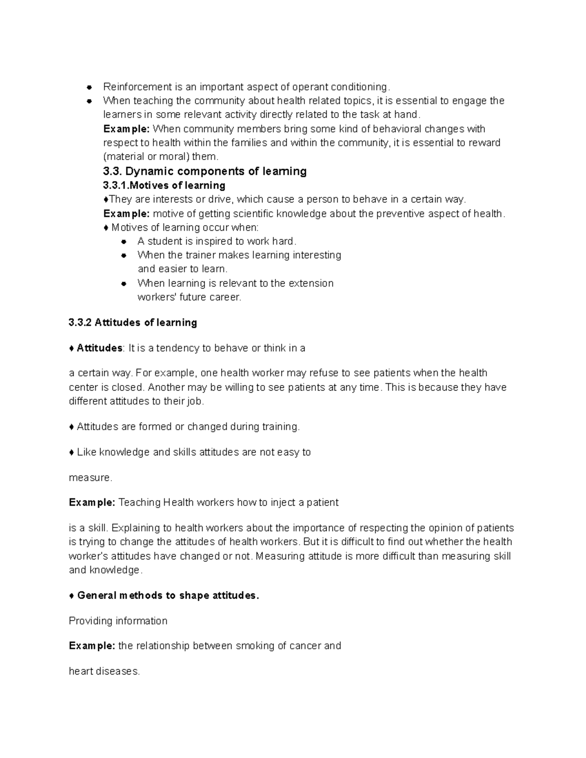 Psych 1500 Notes part 17 - Reinforcement is an important aspect of ...