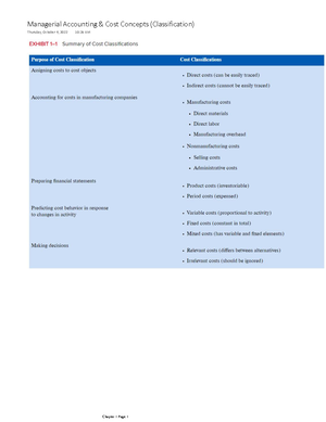 Acctg 202 Managerial Accounting Chapter 3 - Job-Order Costing: Cost ...