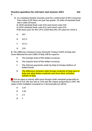 Cheat sheet for macroeconomics midterm - ECON 101 - Stu Docu ...