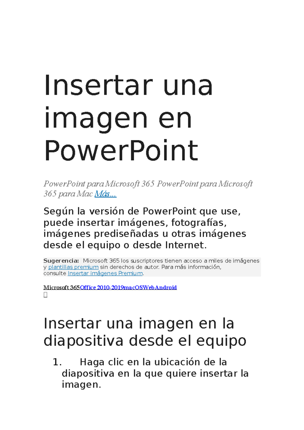 Insertar una imagen en Power Point - Insertar una imagen en PowerPoint ...