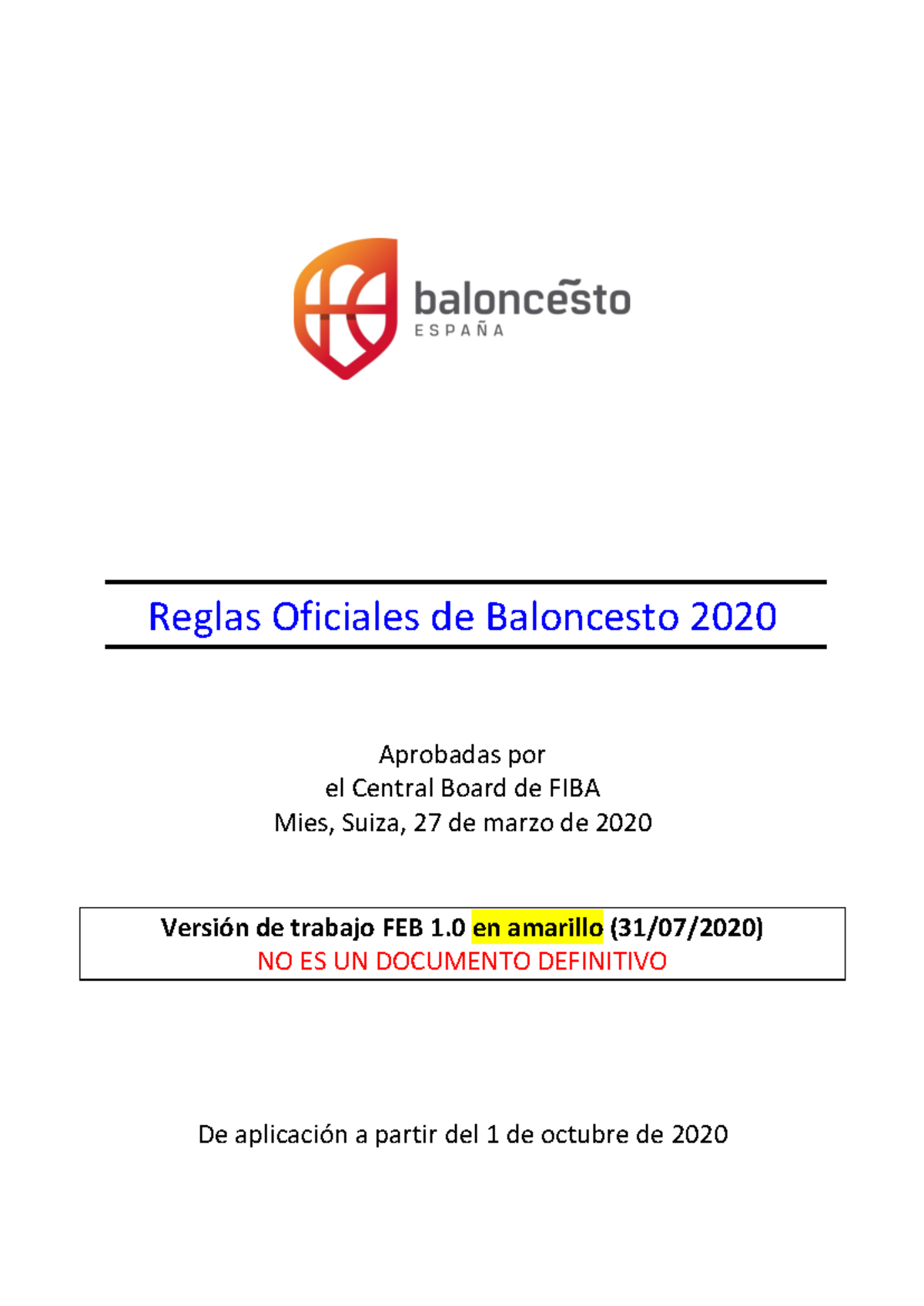Reglamento baloncesto - Reglas Oficiales de Baloncesto 2020 Aprobadas ...