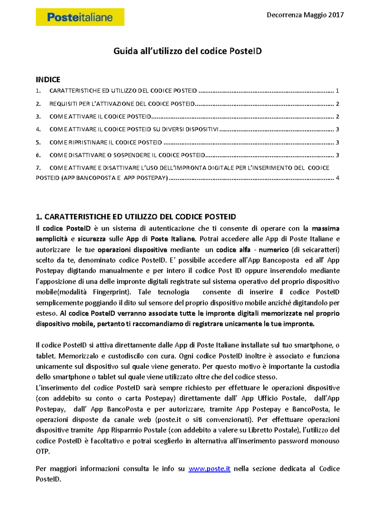 Guida sistema sicurezza posteid - Decorrenza Maggio 2017 Guida all ...