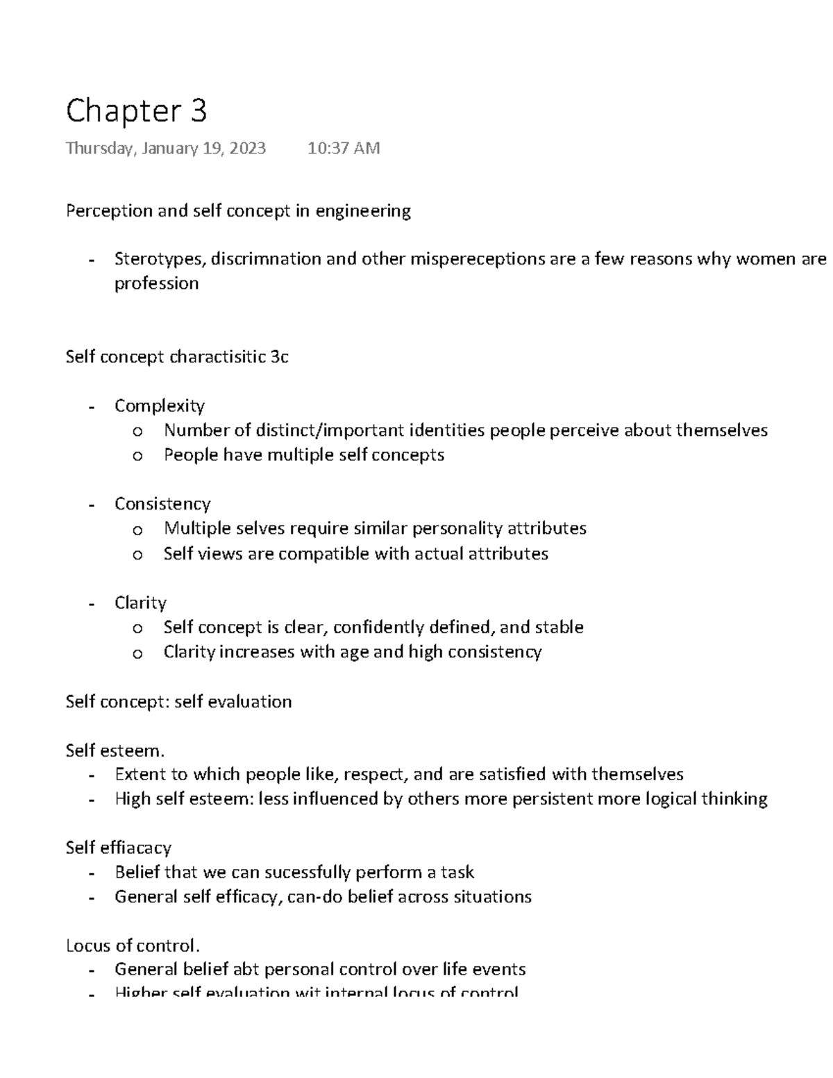 Chapter 3 - Perception and self concept in engineering Sterotypes ...