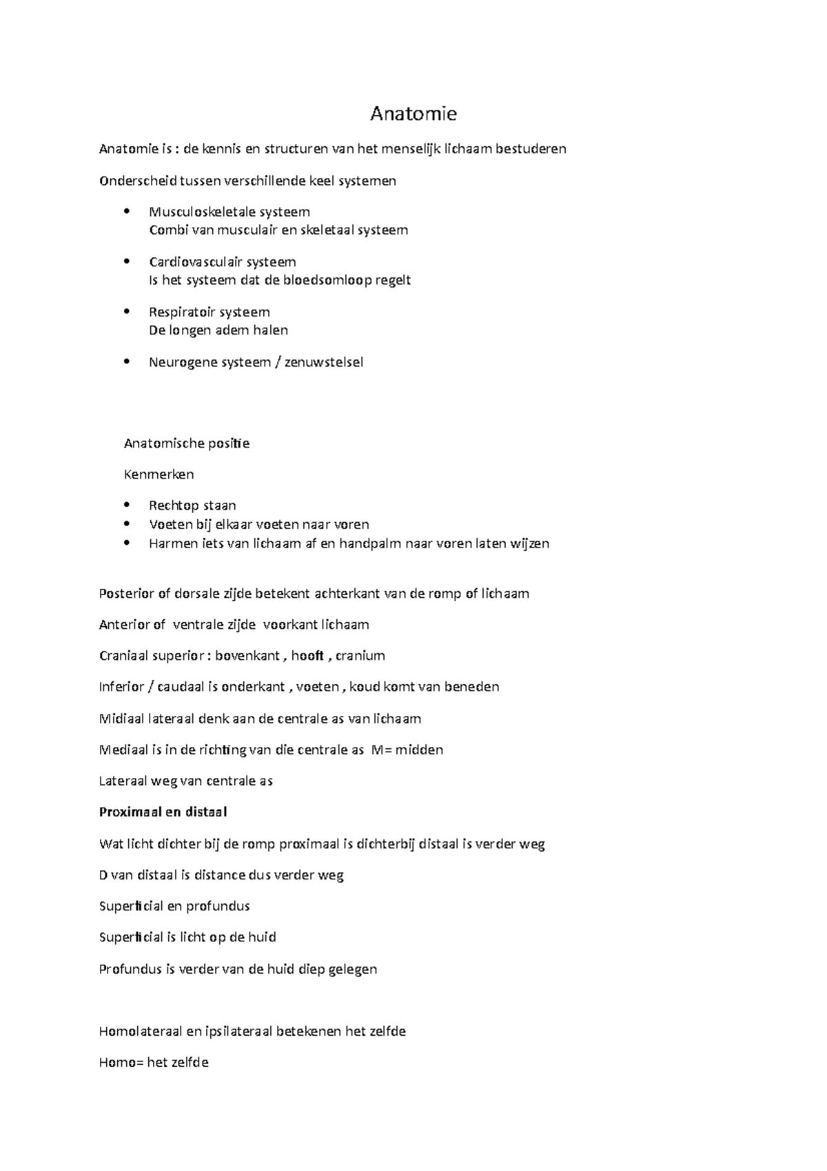 Anatomie - Anatomie Anatomie is : de kennis en structuren van het ...