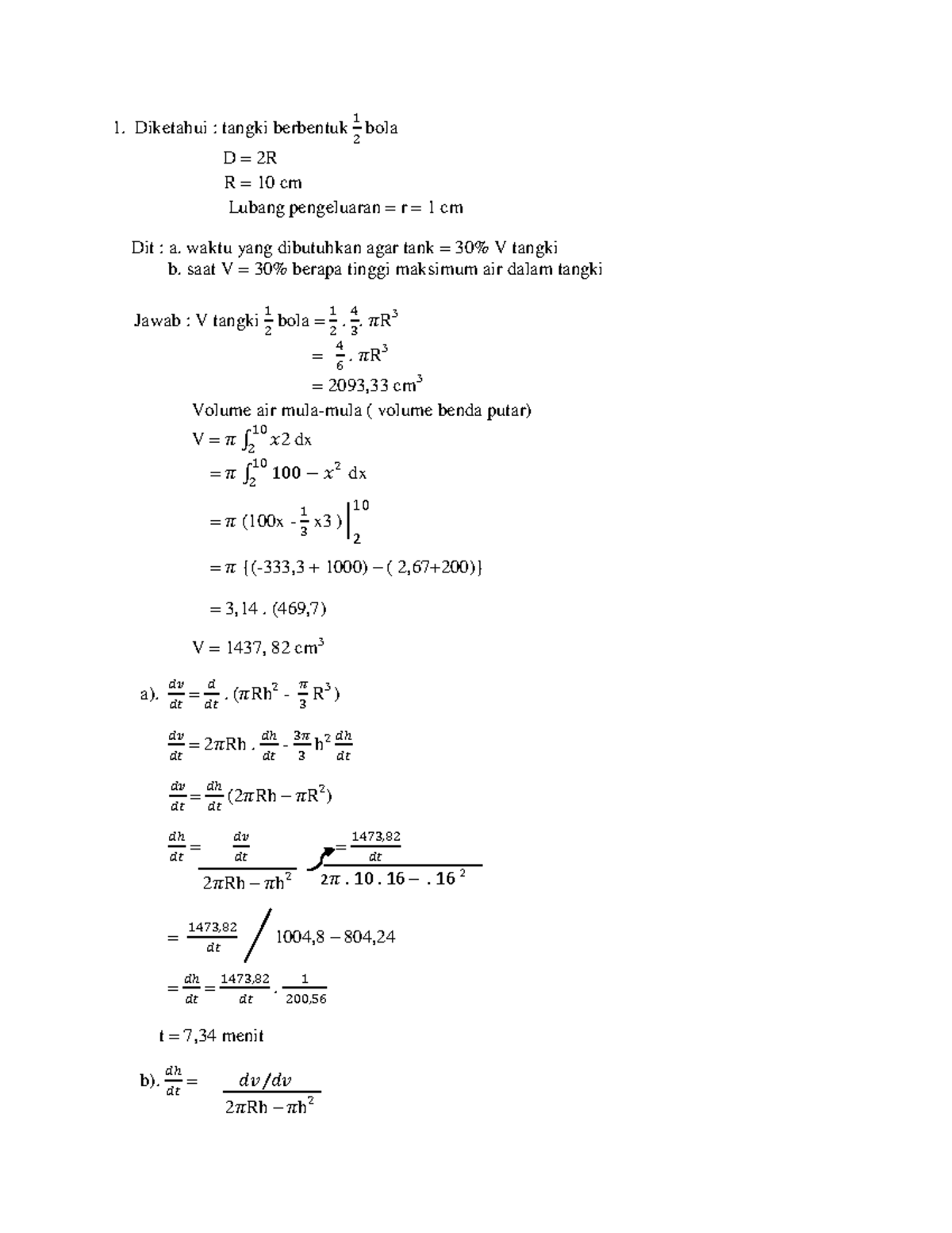 Setio Budi 05171073 kuis 1 Matek II - 2 2 10 2 Rh – h 2 2. 10. 16 –. 16 ...