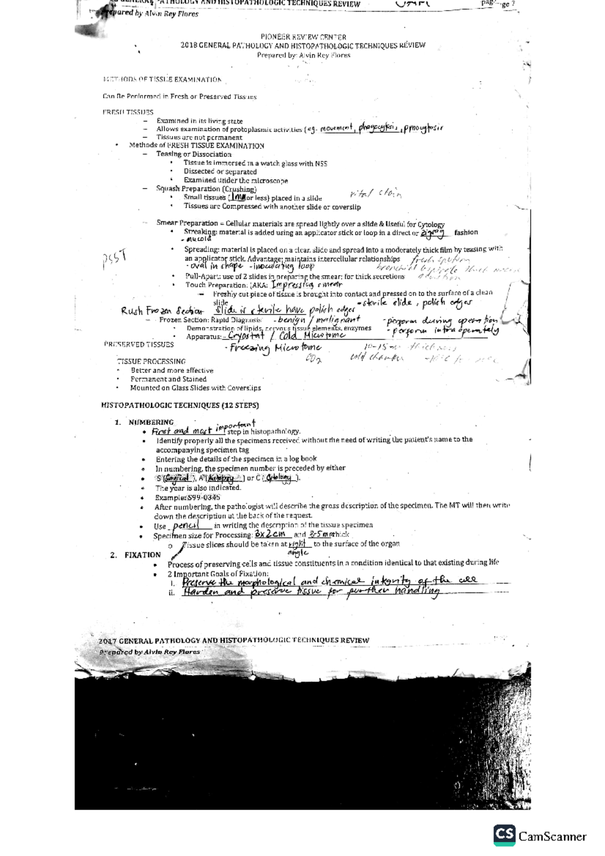 Histopathology tissue processing - Histopathologic techniques - Studocu
