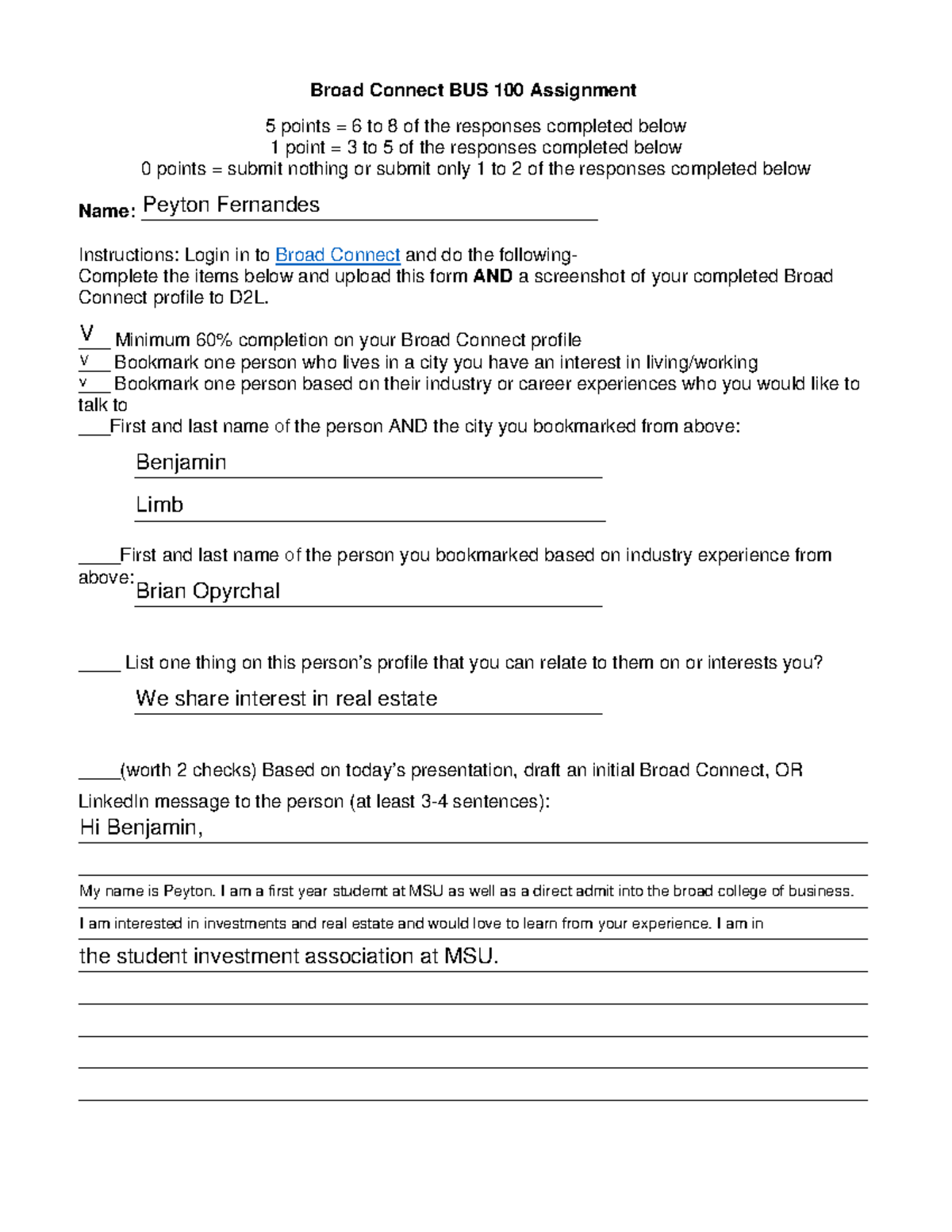 Broad Connect Worksheet - SOC 220 - Studocu