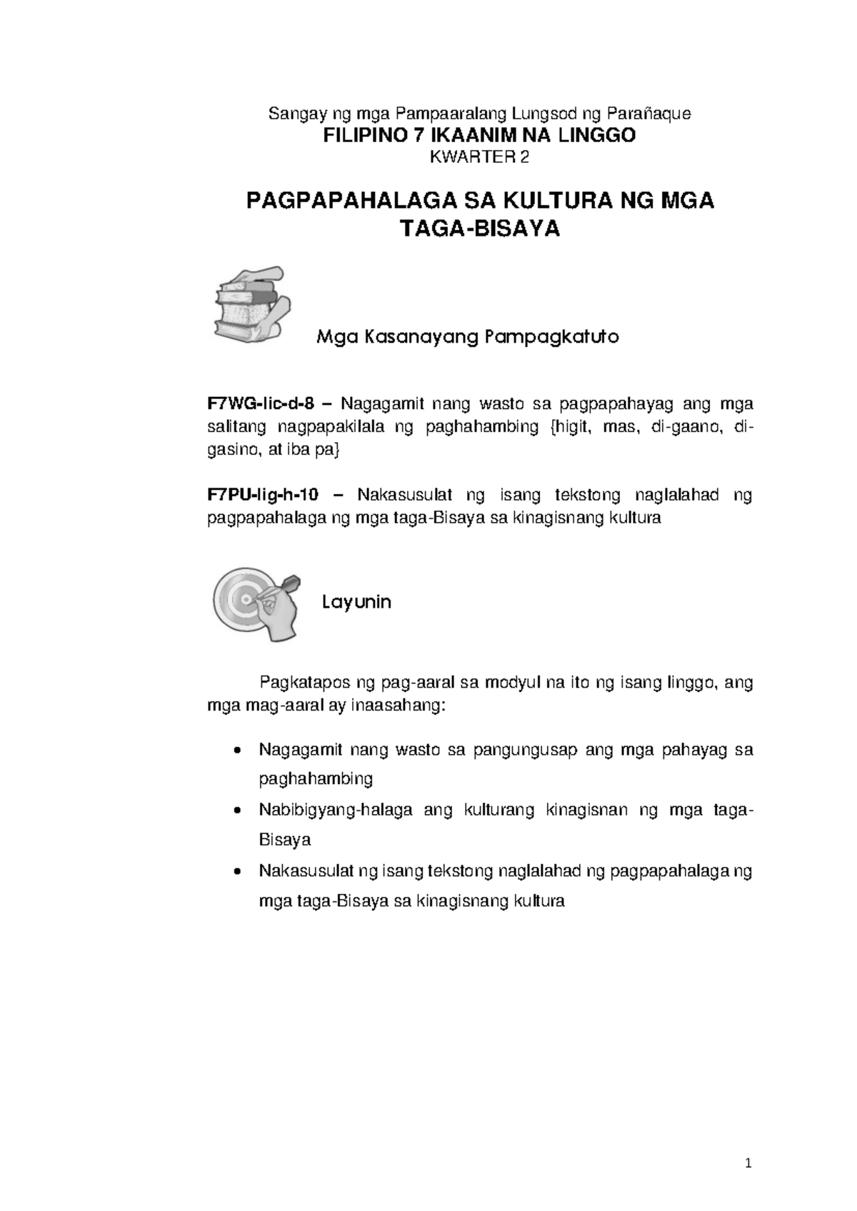 Filipino Grade 7 Module Quarter 2 Week6 - Sangay ng mga Pampaaralang ...