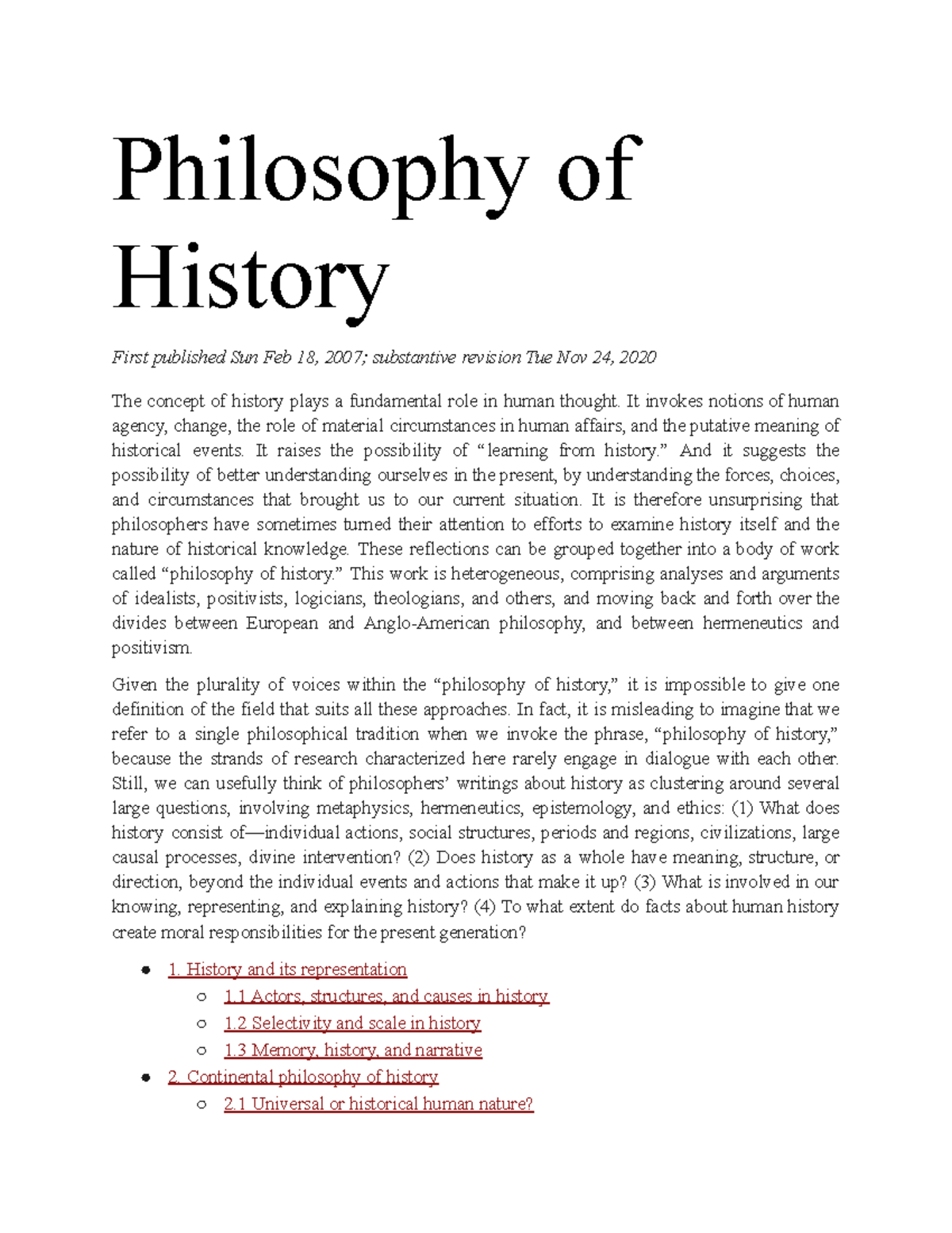 Philosophy of History - This document came from Ms. Darwina. Ctto ...