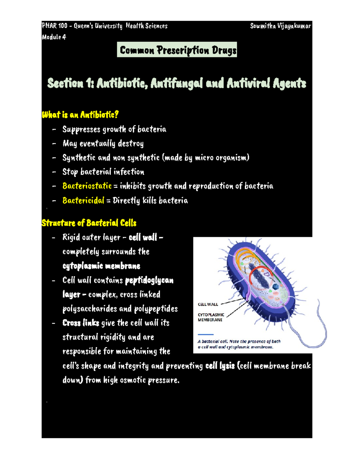 Module 4 - notes - PHAR 100 - Queen’s University Health Sciences ...
