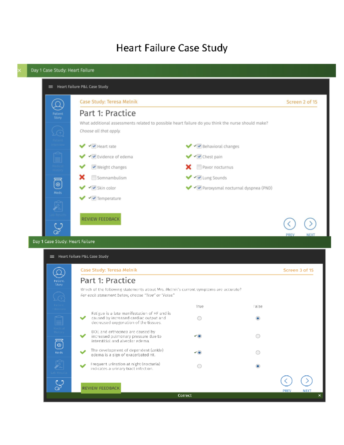 Heart Failure Case Study - Patient Interview Heart rate Behavioral ...