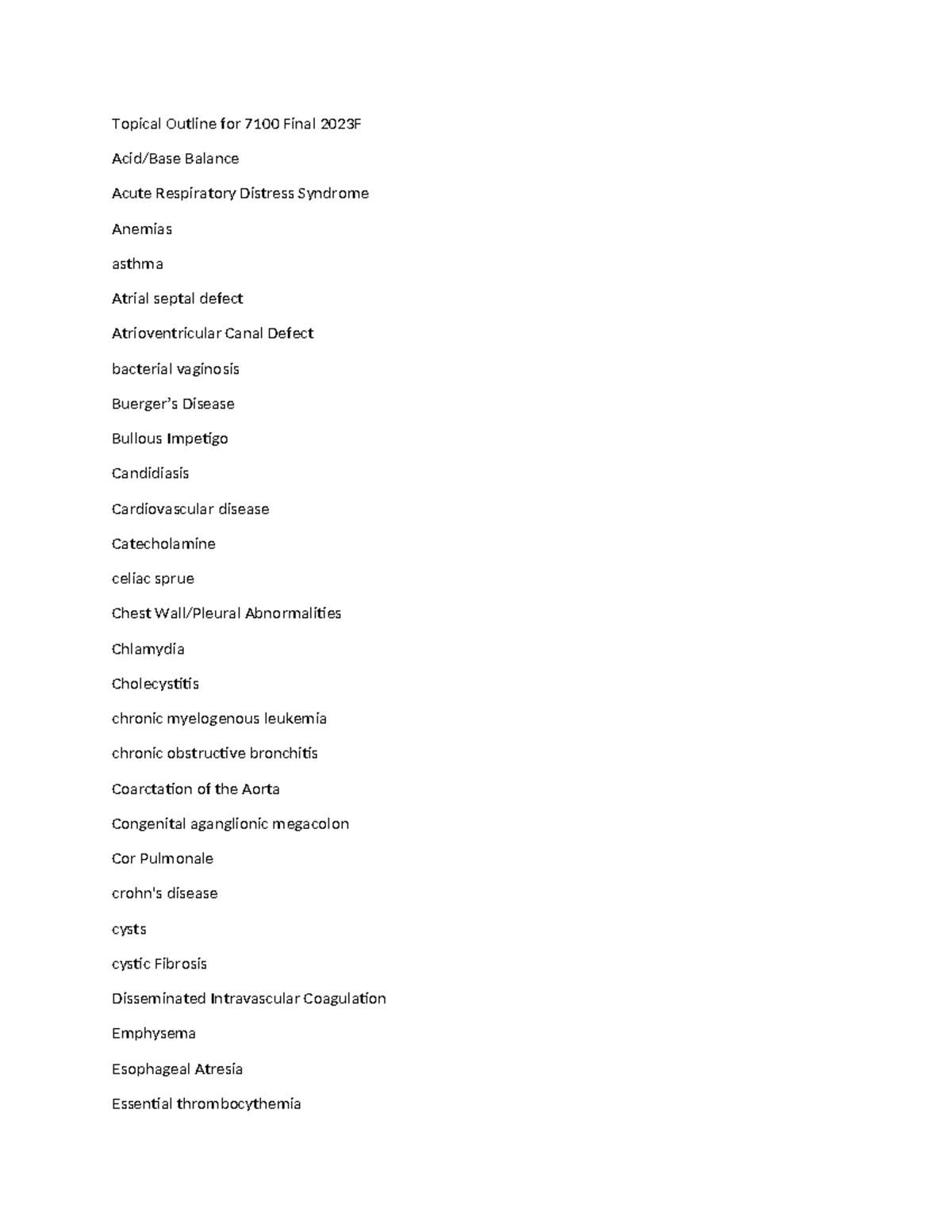 7100 2023F Final Exam Topical Outline - Topical Outline for 7100 Final ...