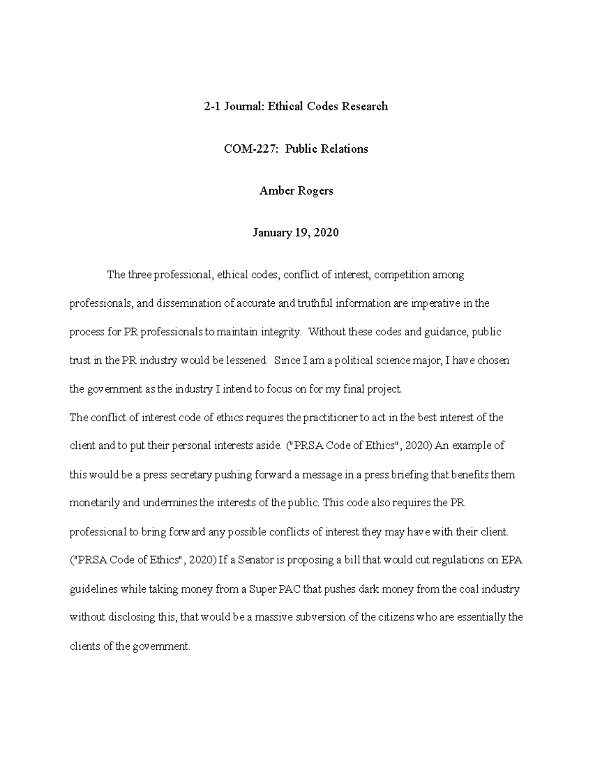 2-1 Journal-Ethical Codes Research Submission - 2-1 Journal: Ethical ...