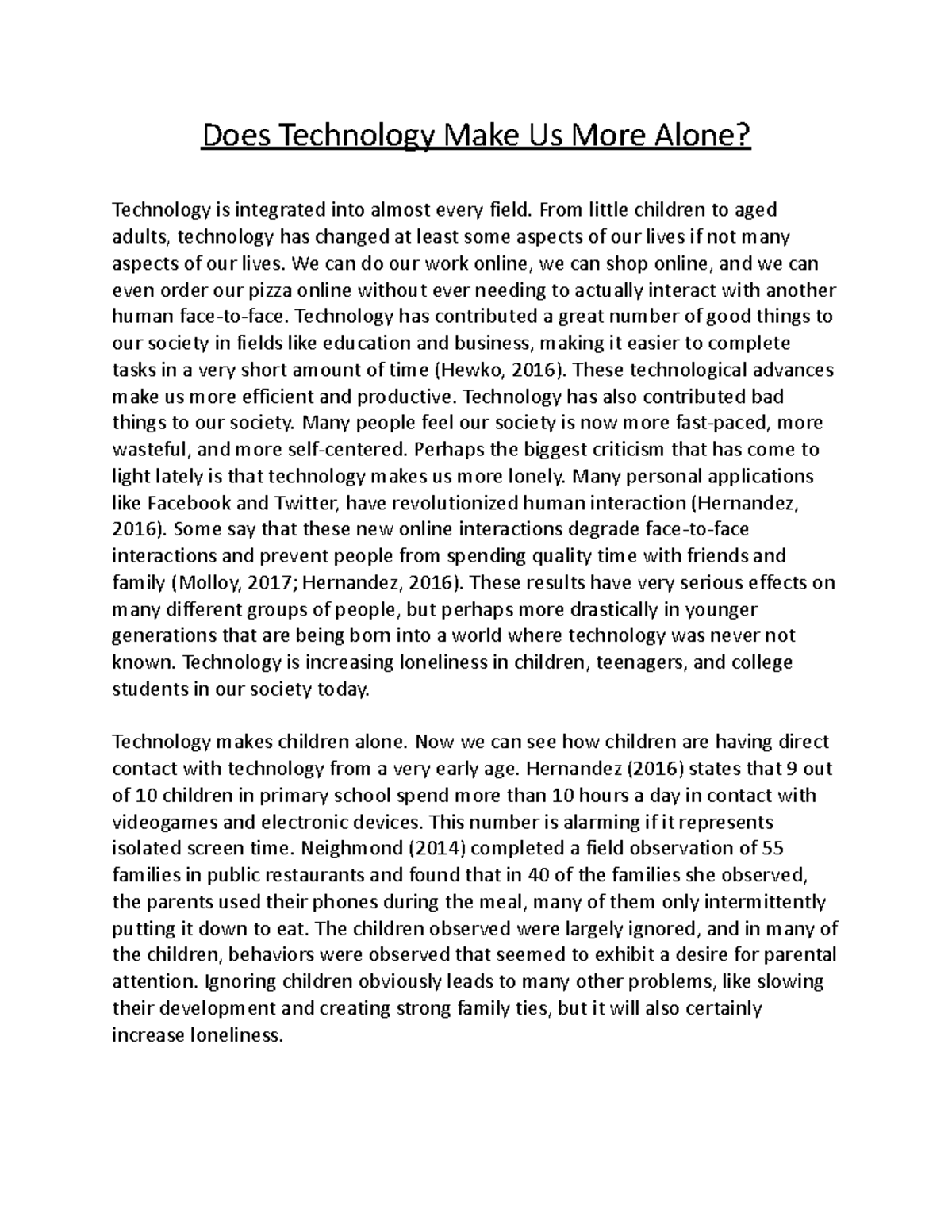 Does Technology Make Us More Alone - Does Technology Make Us More Alone ...