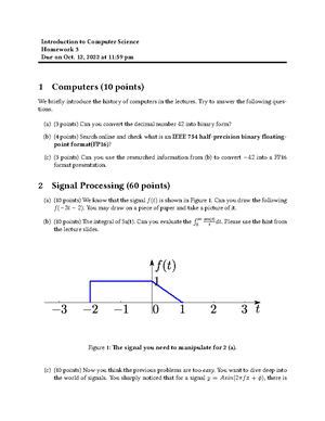 Homework 2 - Introduction to Computer Science Homework 2 Due on Oct. 5, 2022 at 11:59 pm 1 ...