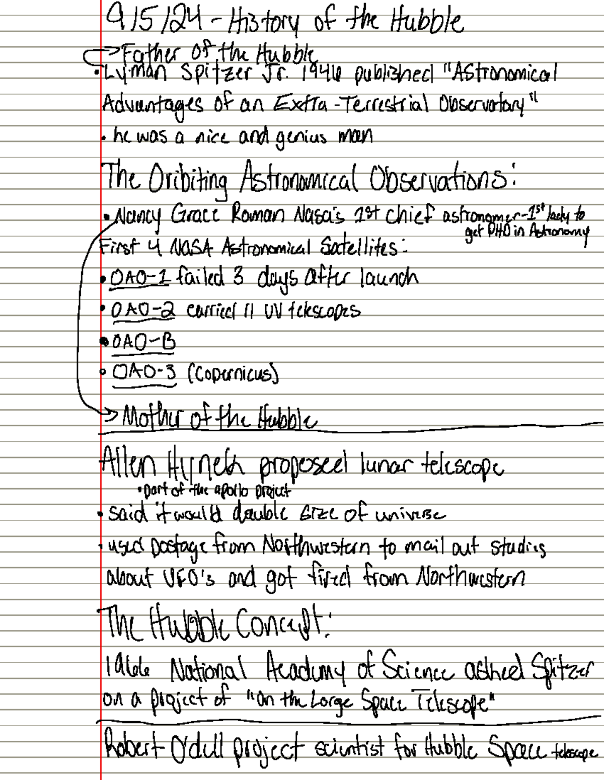 PHYS 107 History of the Hubble - History of the Hubble Father of the ...