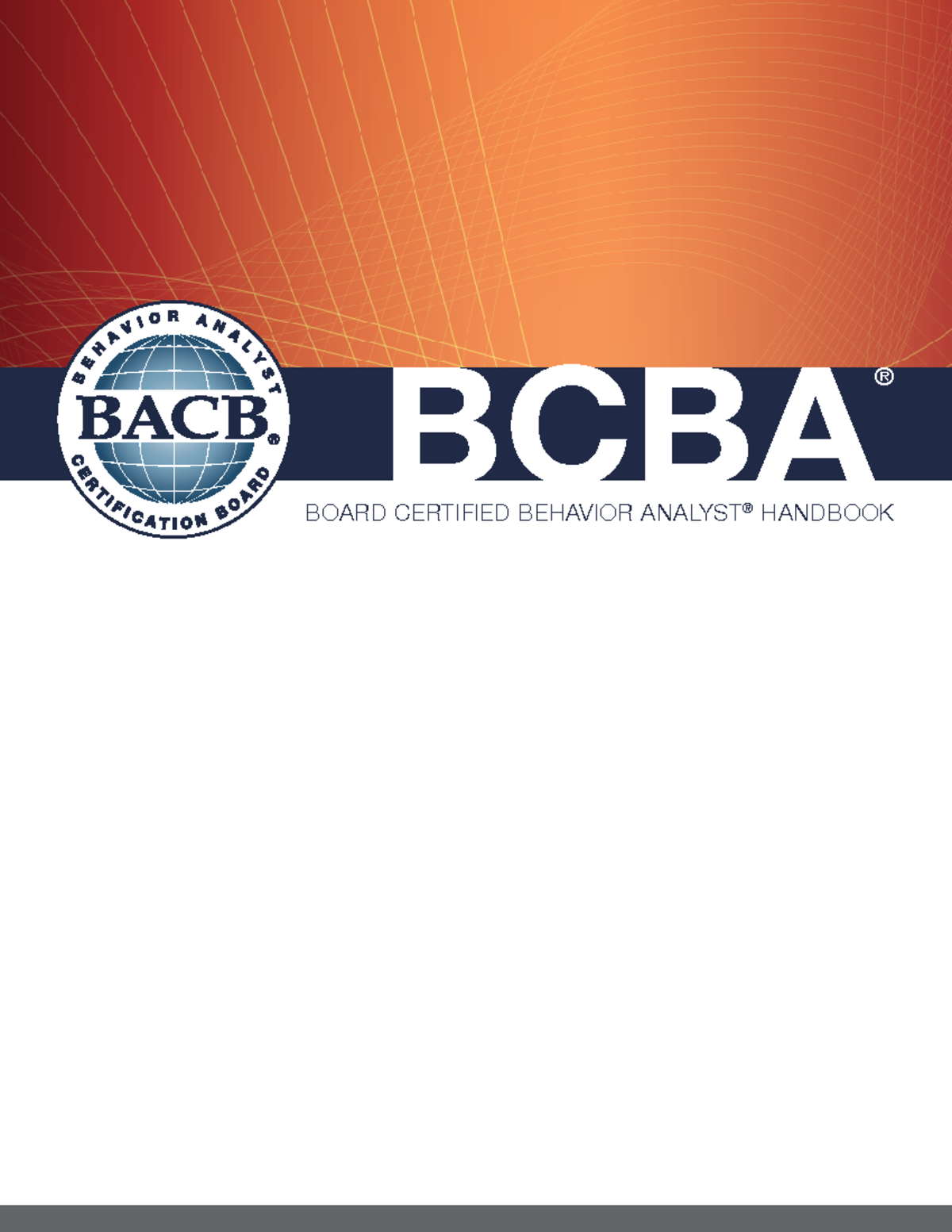 Bcbahandbook 22011 0 - BCBA ® BOARD CERTIFIED BEHAVIOR ANALYST ...