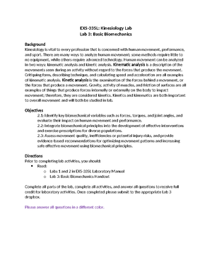 Lab 3 - Upper Body Rangeof Motion - Range of Motion Date Lab Section ...