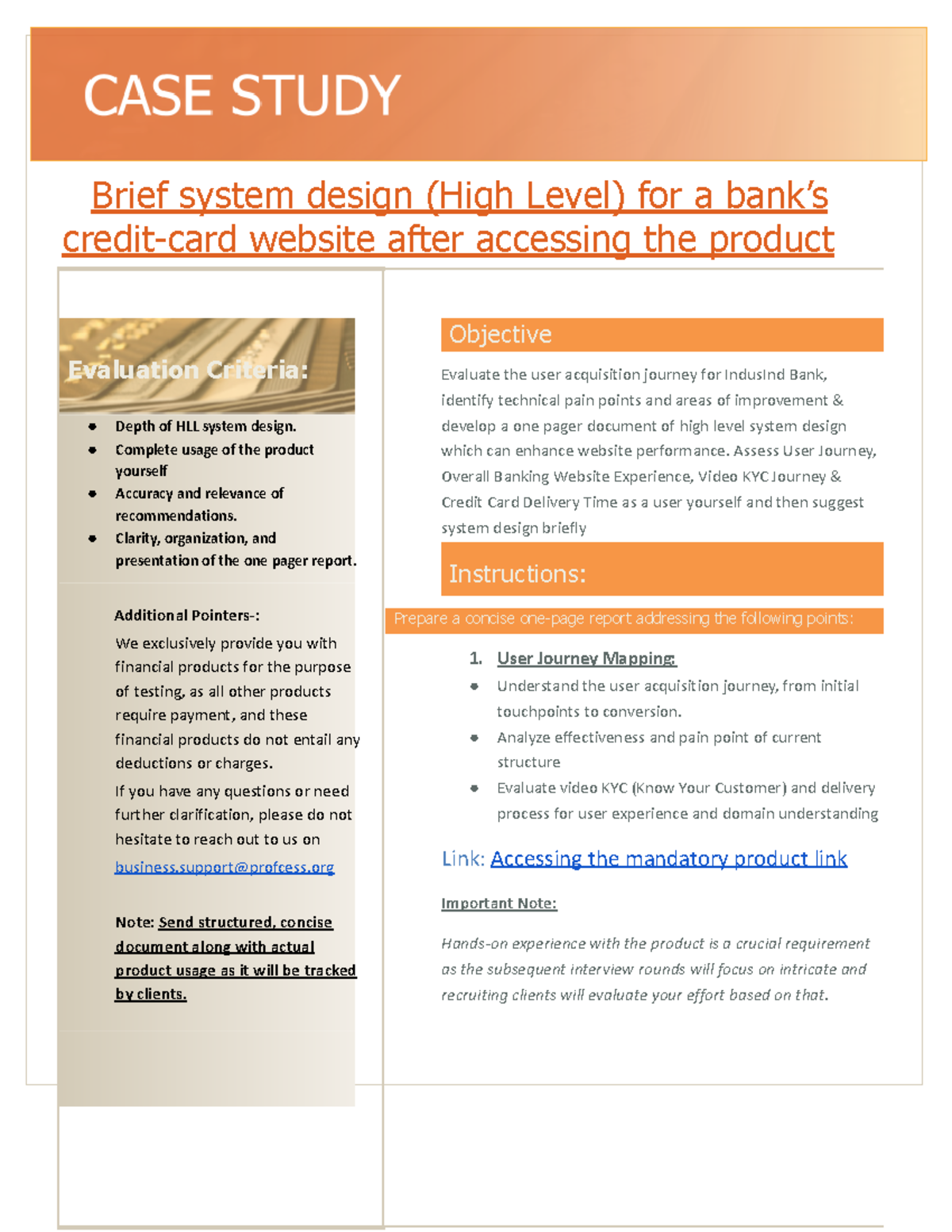 Case Study - Software Developer assigment - Brief system design (High ...